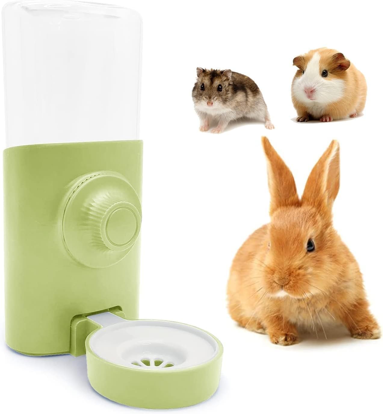 Automatic Rabbit Water Dispenser [Green, 600 ml] Hanging Pet Water ...