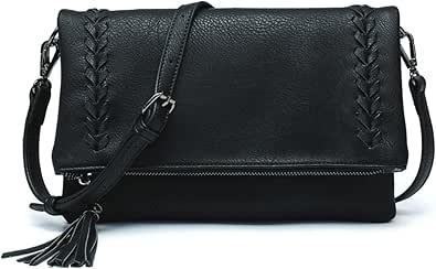 JEN & CO. Isadora Distressed Whipstitch Crossbody Bags Vegan Leather ...