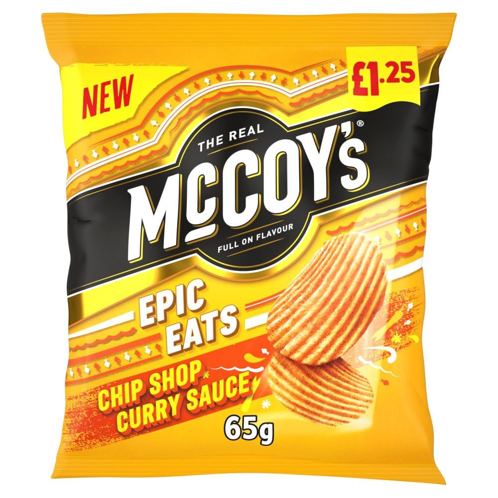 McCoy's Sharing Bag Crisps 65g - Pack Of 20 (Curry Sauce) : Amazon.co ...