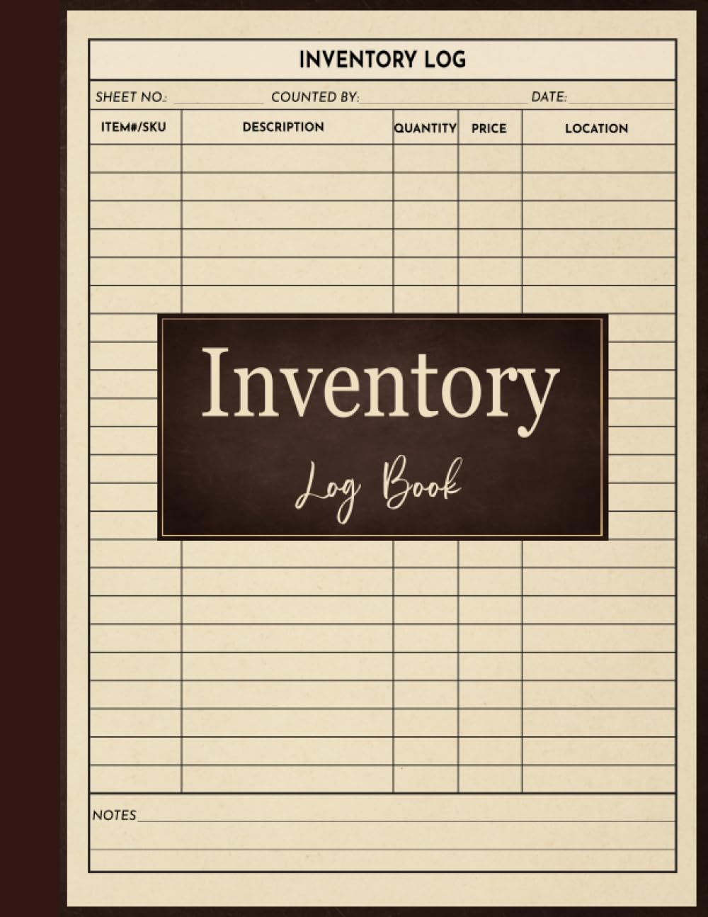 Inventory Log Book: Simple Inventory Book For Small Business Or ...