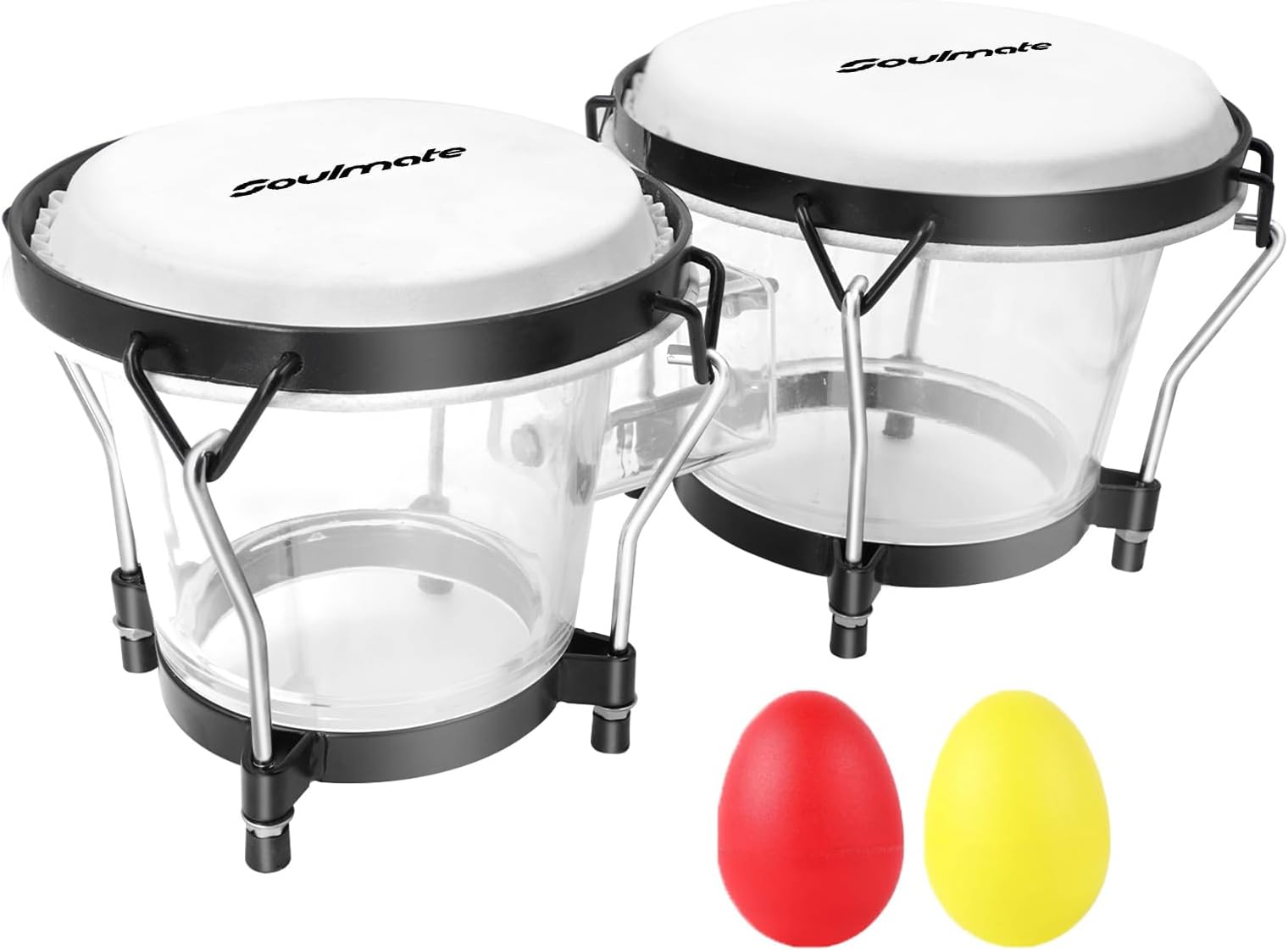 Amazon.com: Soulmate Bongo Drum Set for Adult, Natural Beginners Bongos ...