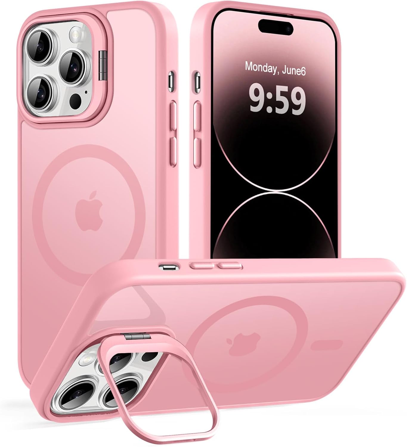 Amazon.com: VoBoEo Magnetic Case for iPhone 14 Pro with Kickstand ...