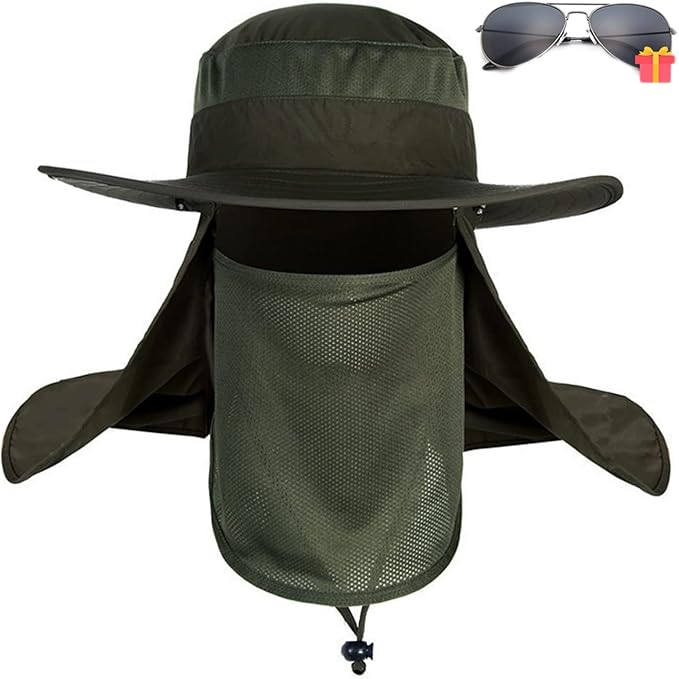 NEWYOUTH Sombrero de protección Solar Gorras de Pesca, Hombres Sombrero ...