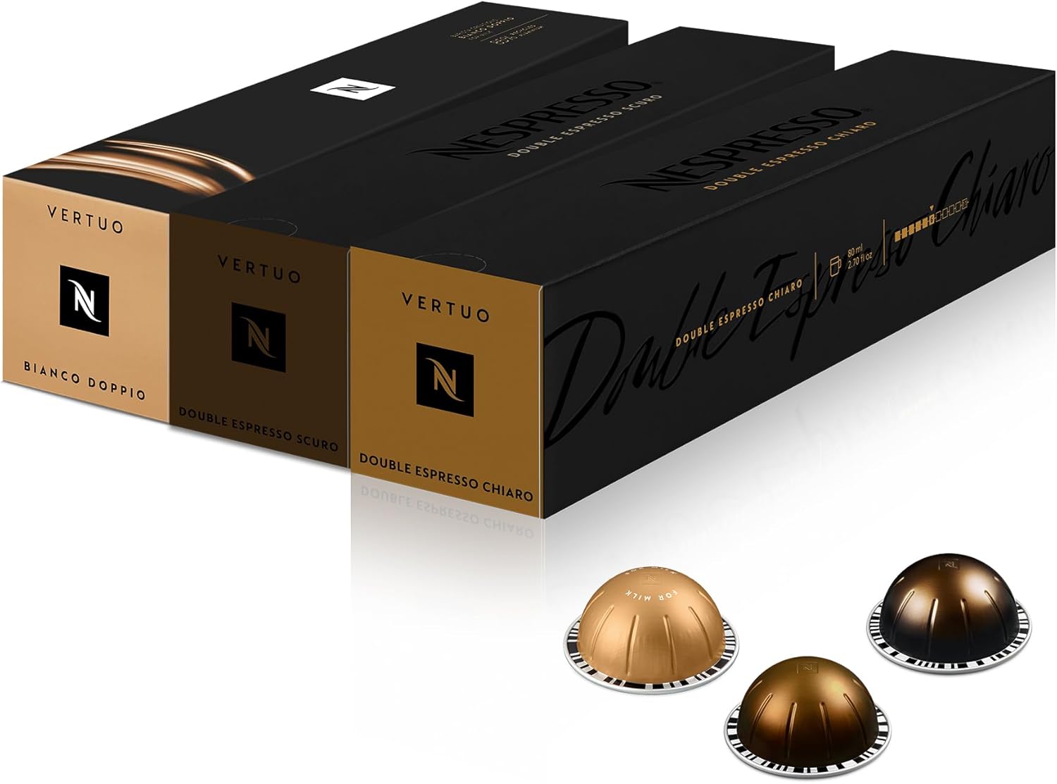 Nespresso Vertuo Coffee Pods, 30 Espresso Mixed Pack - 10 Bianco Doppio ...