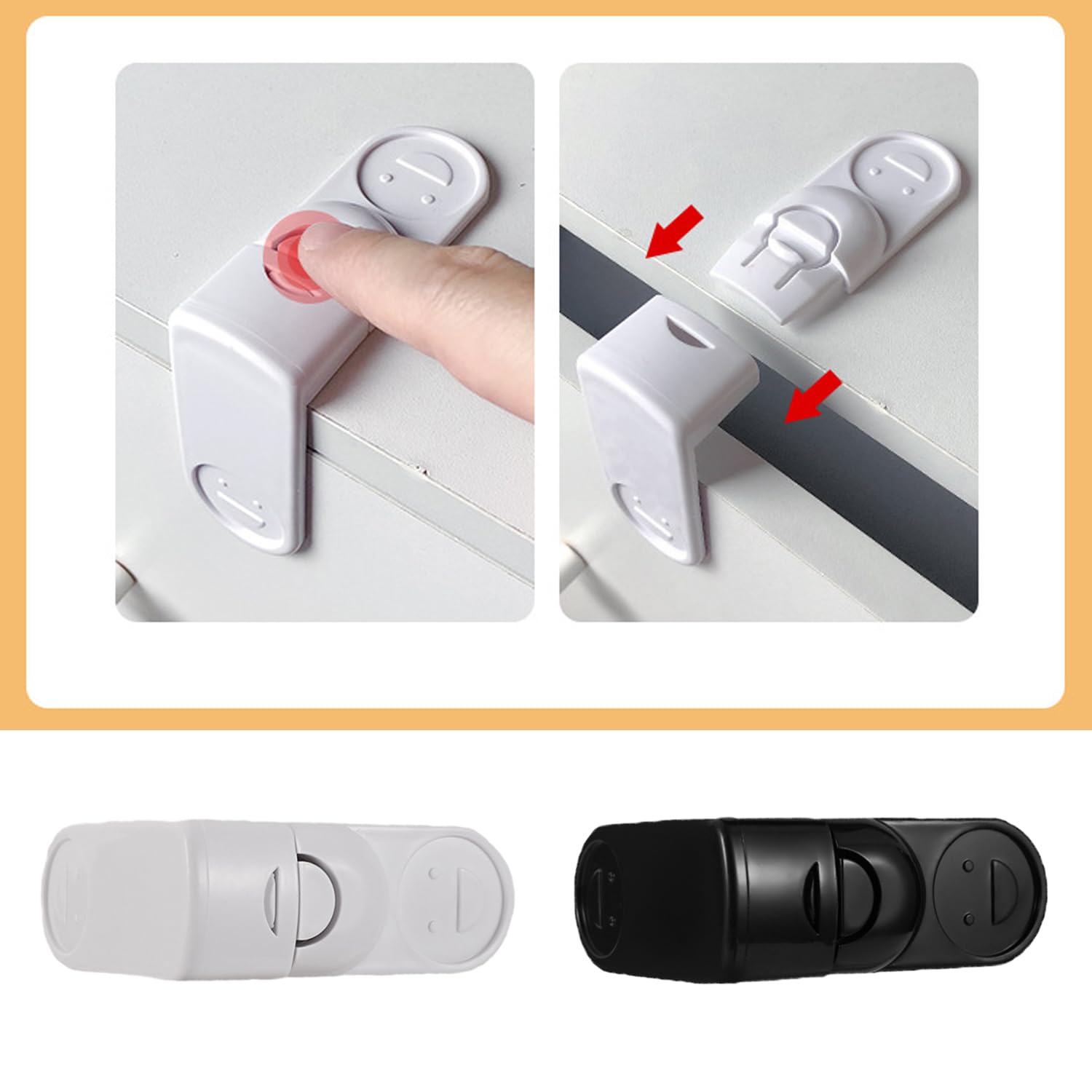 Snapklik.com : 4 Pack Drawer Dresser Locks Baby Proofing Adhesive 90 ...