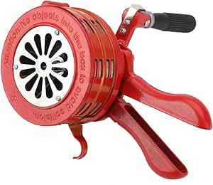 Lfhelper Portable Hand Crank Siren Horn, 110dB Manual Operated Metal ...