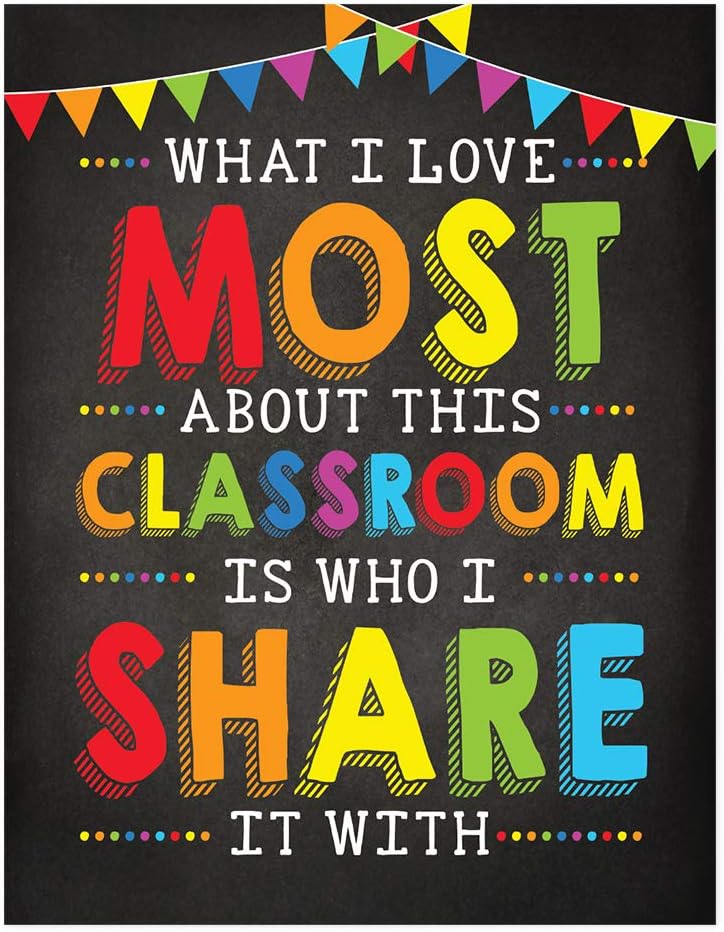 Amazon.com: Andaz Press School Classroom Teacher Wall Art Poster Signs ...