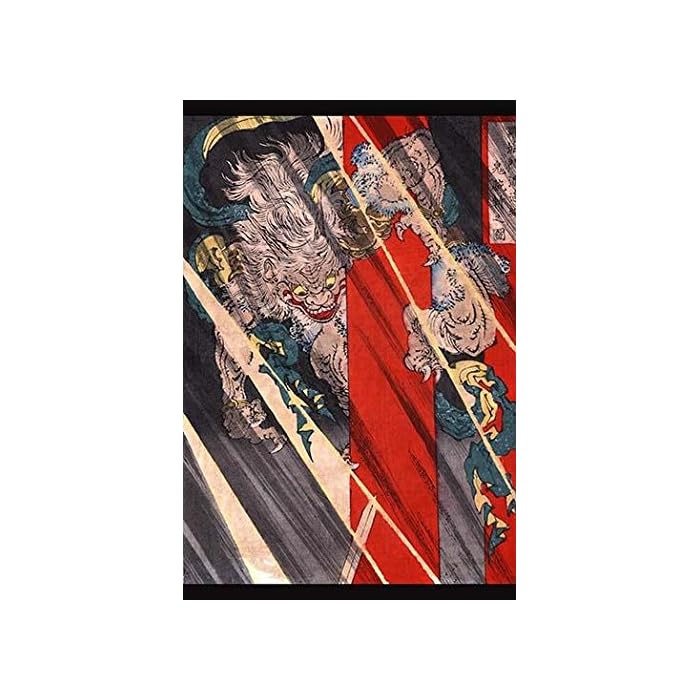 Buy Ukiyo-e print illustration showing the warrior Watanabe no Tsunas ...