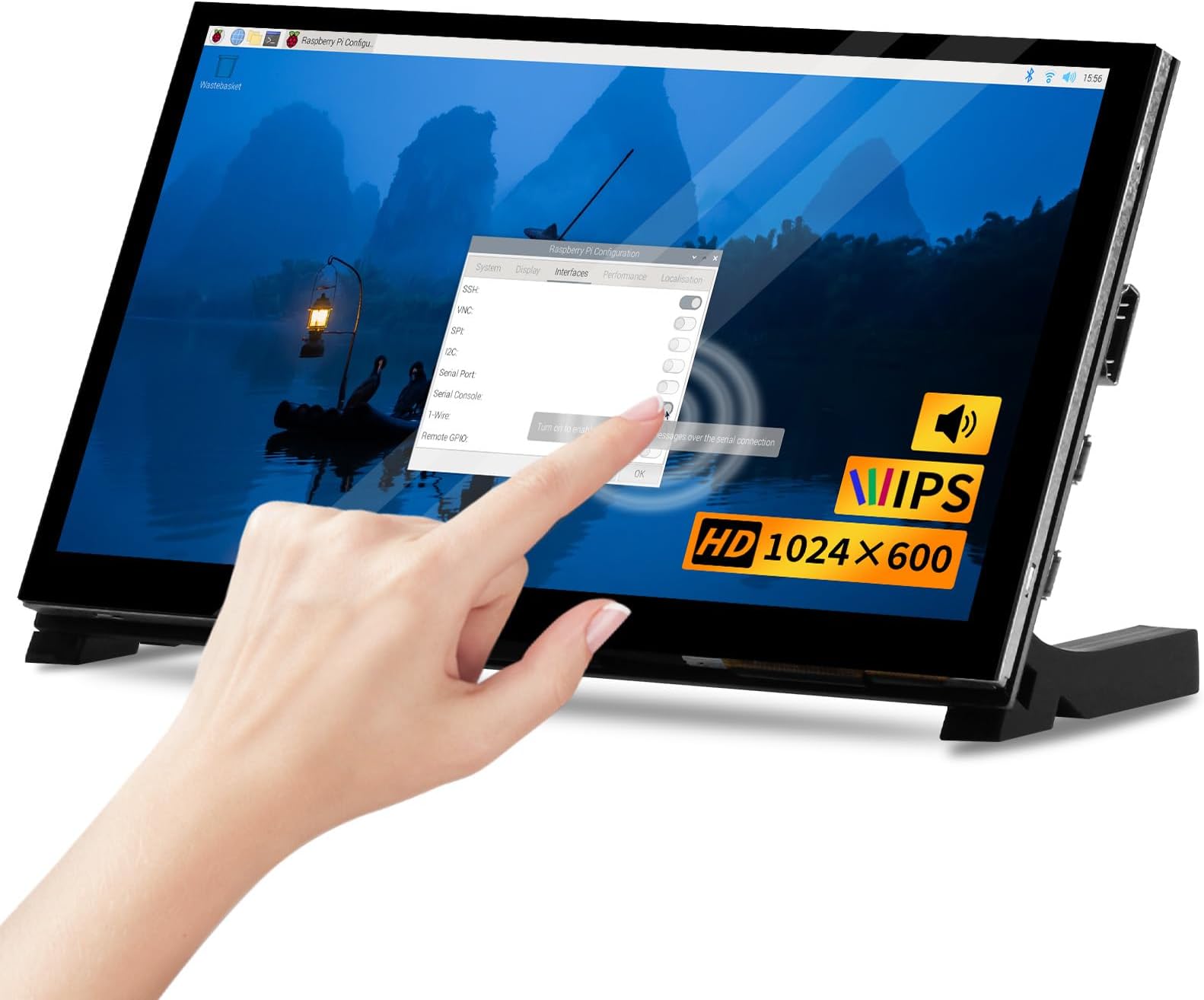 ELECROW Für Raspberry Pi Display, 5-Zoll Touchscreen Monitor Auflösung ...