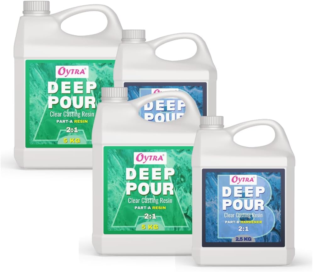 Oytra Resin Deep Pour Casting Liquid Hardener 15 Kgs 2 1 Ratio Art ...