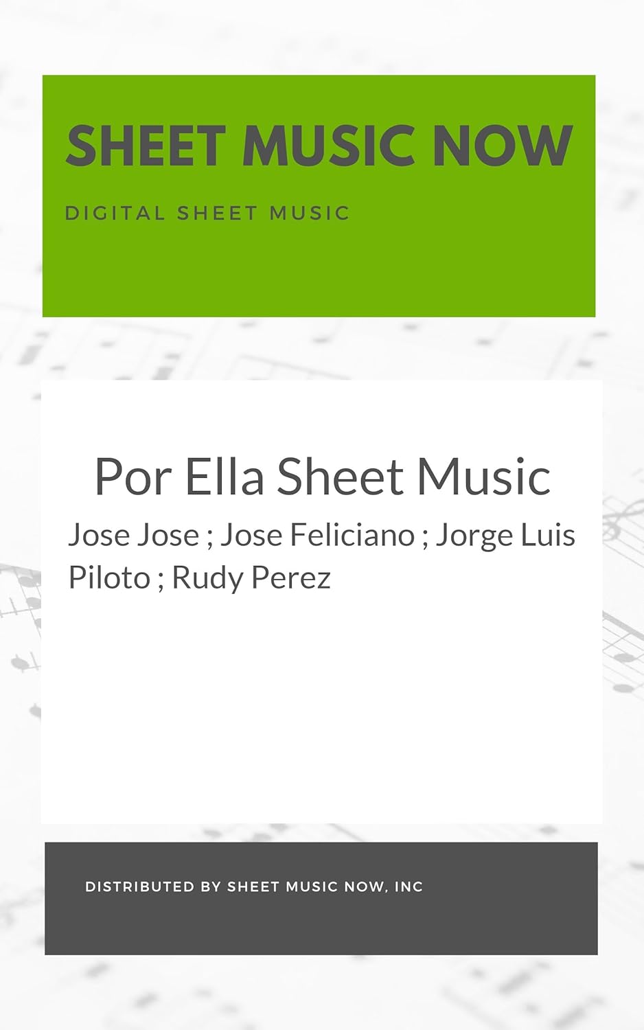 Por Ella Sheet Music (Spanish Edition) - Kindle edition by Jose, Jose ...