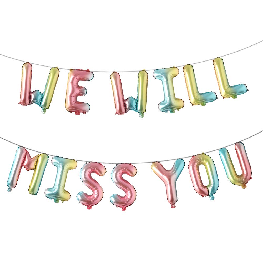 Buy Farewell Party Decorations Supplies We Will Miss You Balloon Banner Kit Going Away Party ...