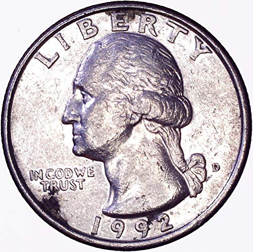1992 D Washington Quarter 25C About Uncirculated at Amazon's ...