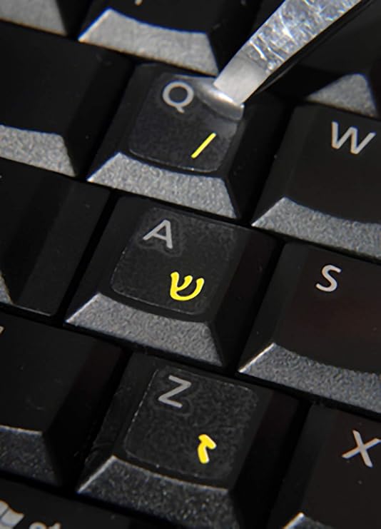 Amazon.com: Hebrew Keyboard Stickers (Nikkud) for Laptop, Desktop PC ...