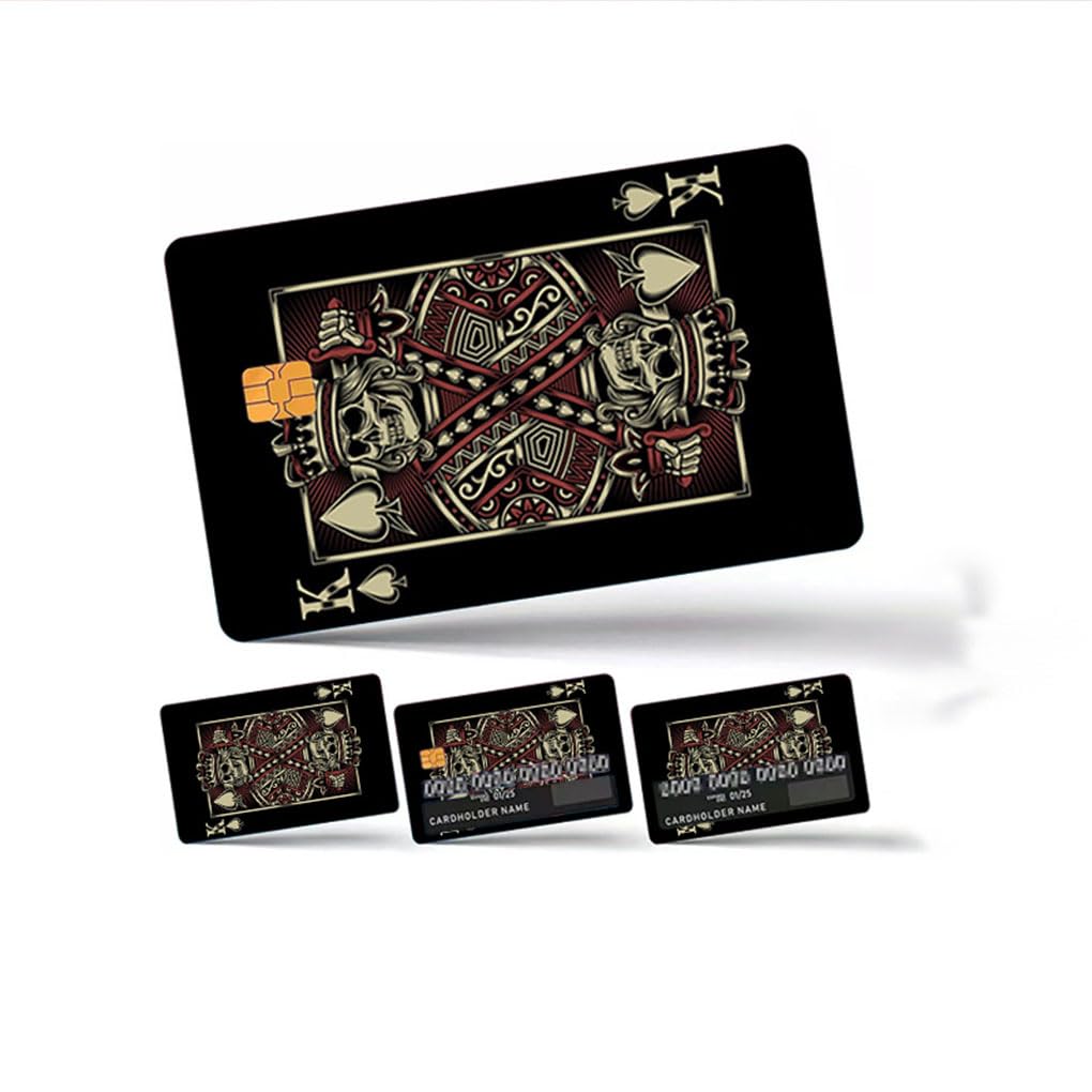 Amazon.com: Credit Card Sticker Small Chip Debit Card Skin Cover Poker ...