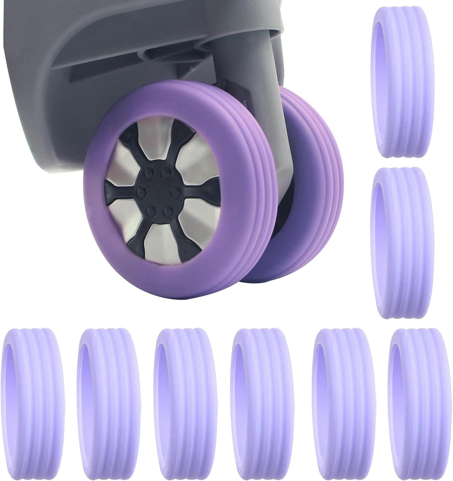 16Pcs Luggage Suitcase Wheel Cover, Carry on Silicone Luggage Wheel ...