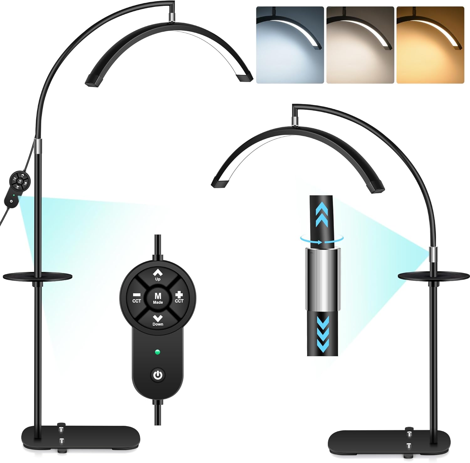 Flyhare Lash Light LED Floor Lamp for Eyelash Extensions - Half Moon ...