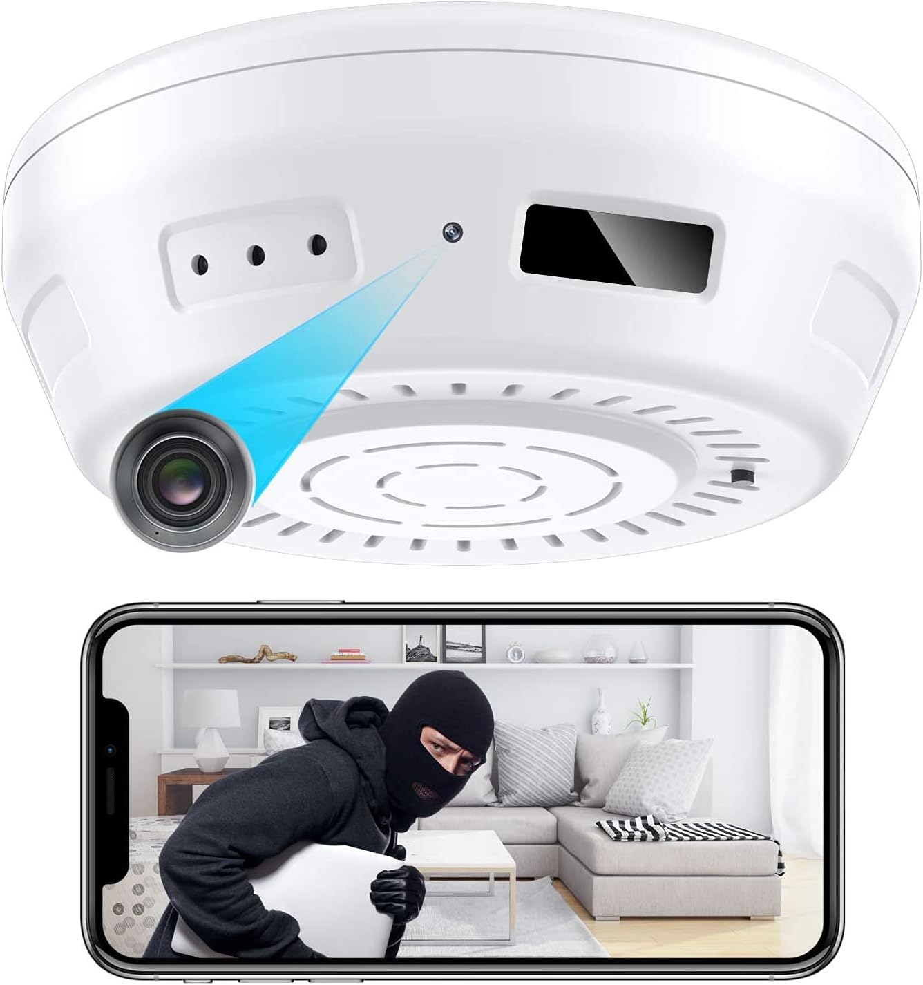 Amazon.com: ZEUS CCTV Smart Life TY9120 Wi-Fi Smoke Detector Hidden Spy ...