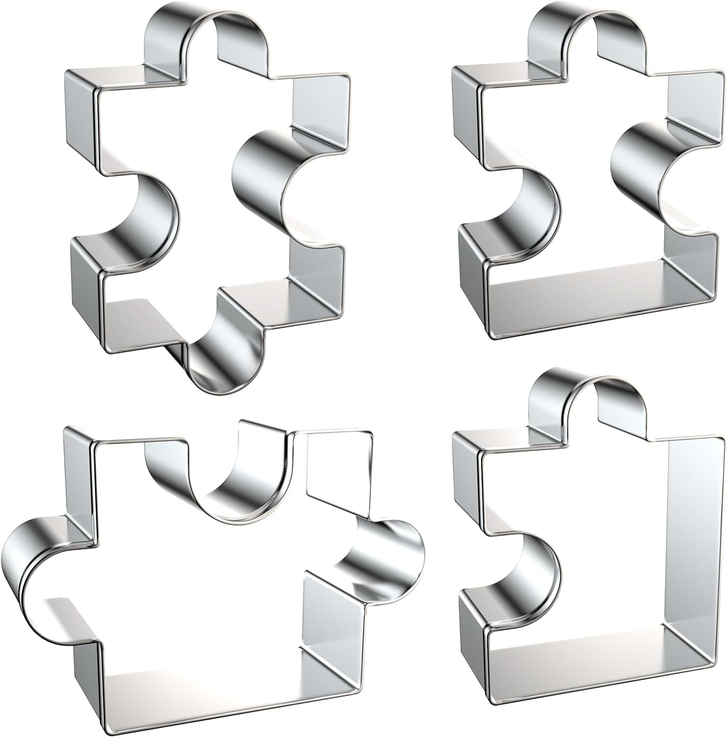 Amazon.com: Puzzle Piece Cookie Cutter Set - 4 Piece - Puzzle Cookie ...