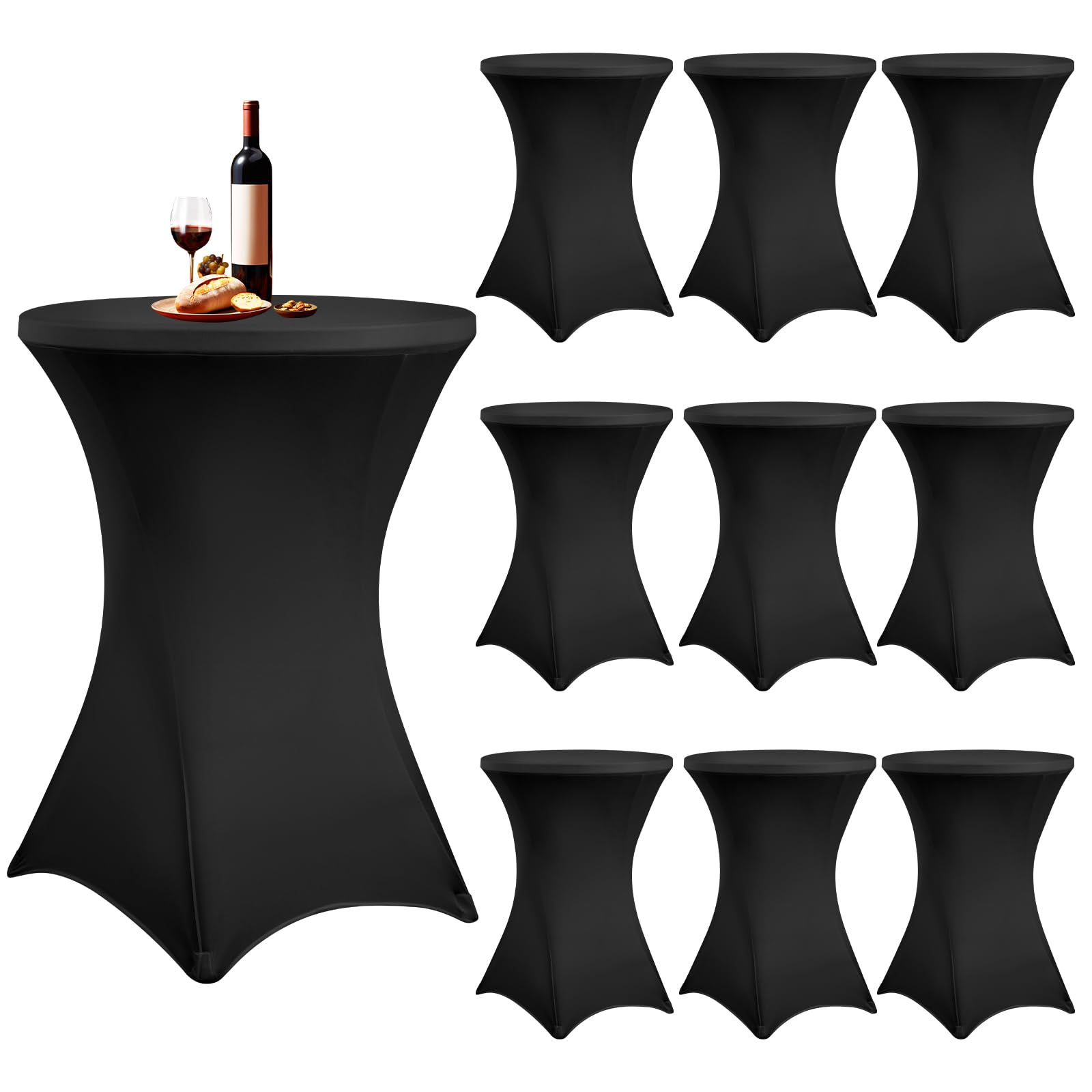 Amazon.com: 10 Pack 32"x43" Cocktail Spandex Stretch Square Corners ...