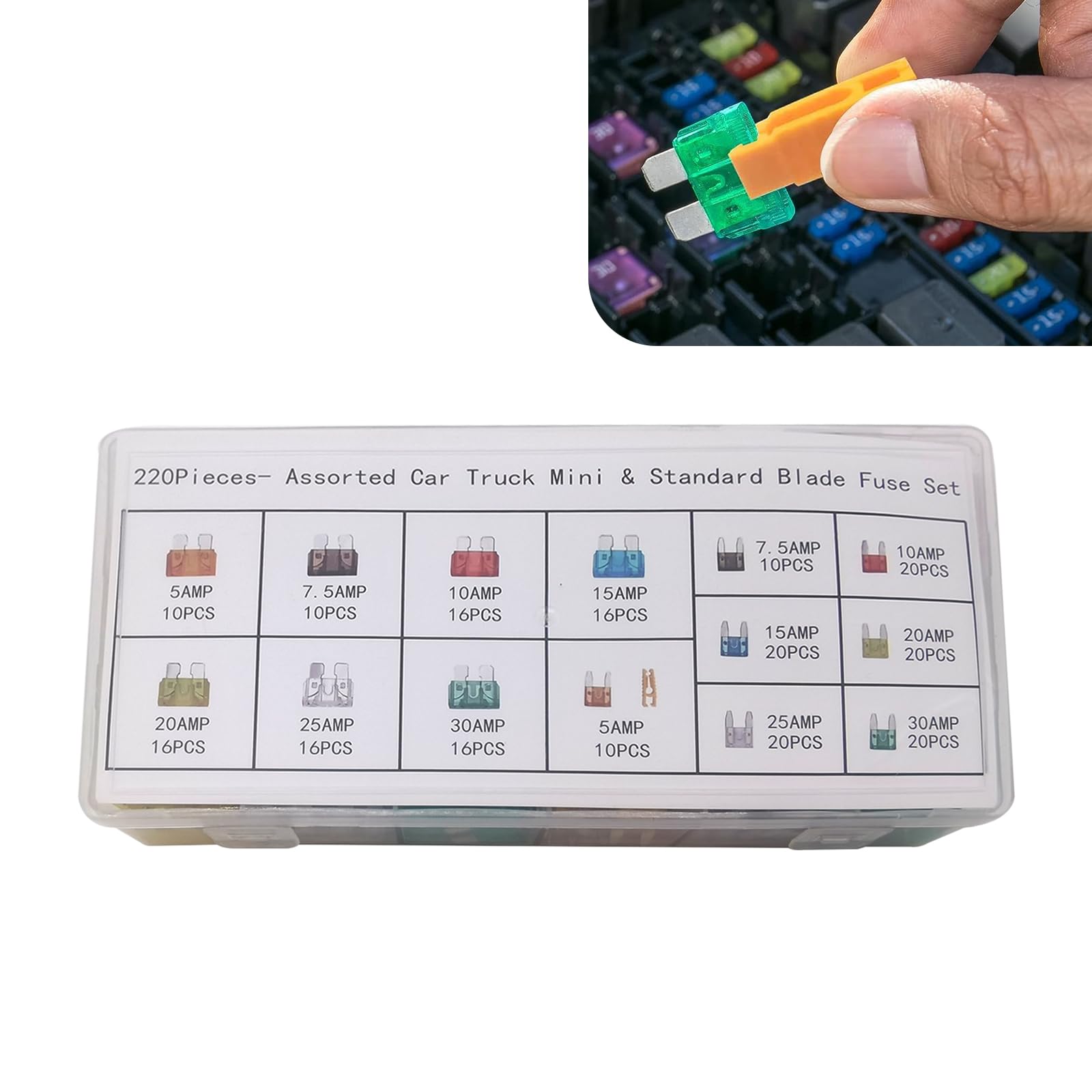 Amazon.com: Neferta Pack-220 Car Fuse Assortment Kit, Multi-spec Blade ...