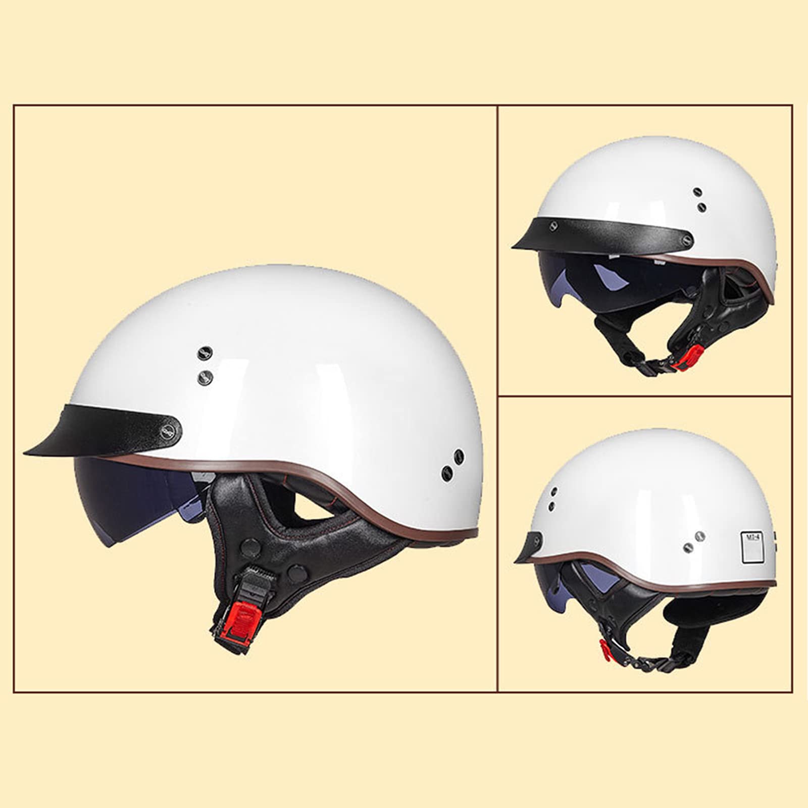 Half Face Motorcycle TRIANGLE Open Face Motorcycle Helmet 3/4 Half For