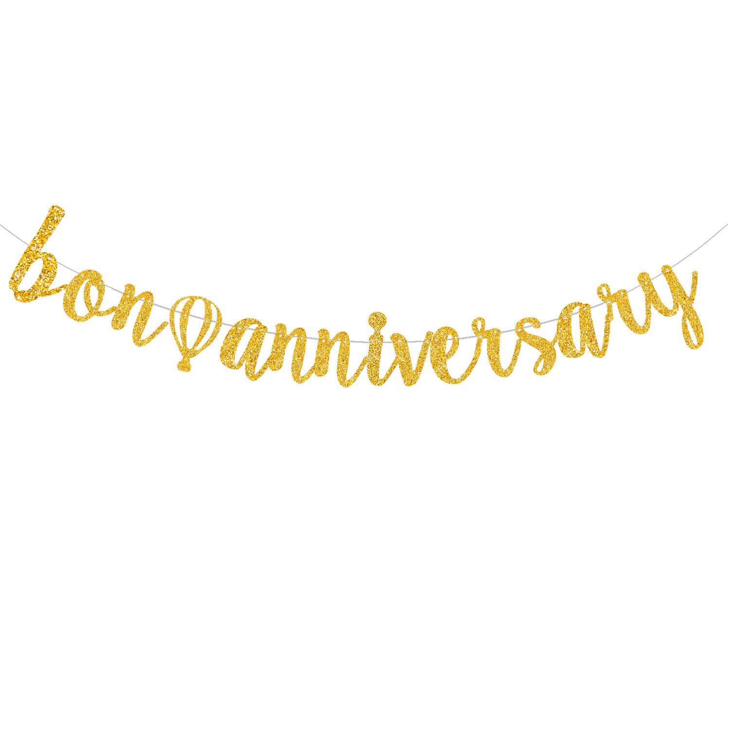 Amazon.com: Bon Anniversaire Banner Birthday Anniversary Party Bunting ...