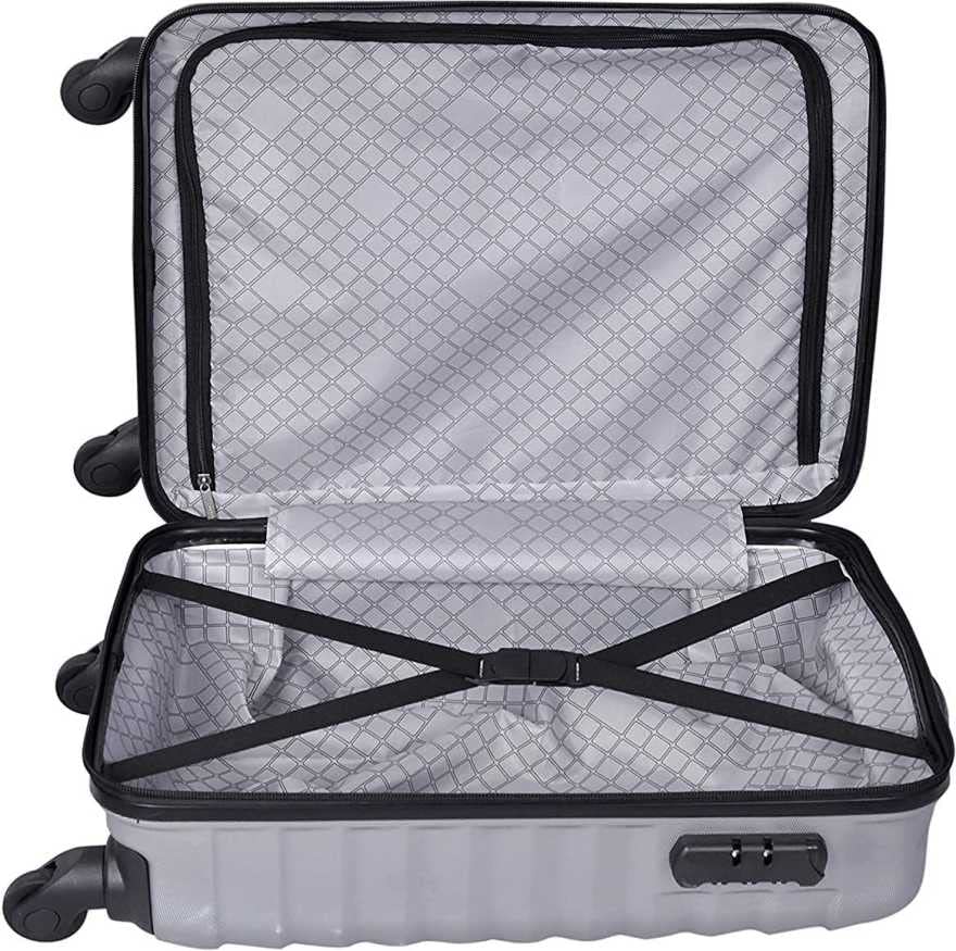 Safari Sonic Hard-Sided Polycarbonate 8 Wheel Luggage Set Of 3 Speed ...