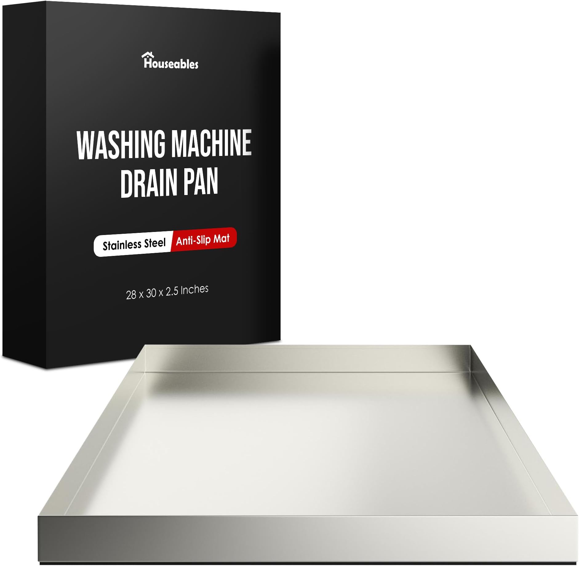 Amazon.com: 32 in. x 30 in. x 1.5 in. Washing Machine Drain Pan with ...