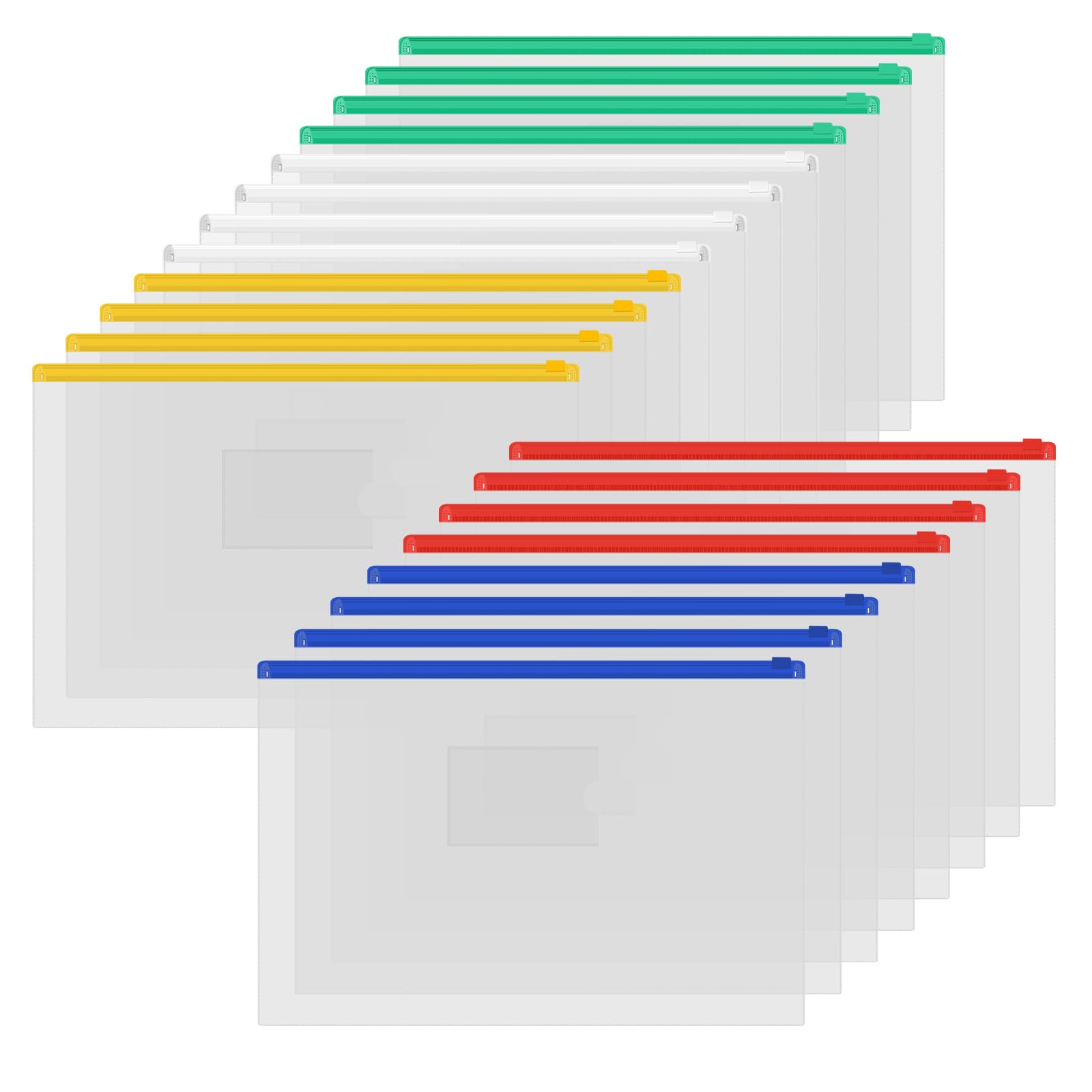 Amazon.com : LDHHYH 60 Pack A4 Poly Zip Envelopes, Plastic Zipper ...