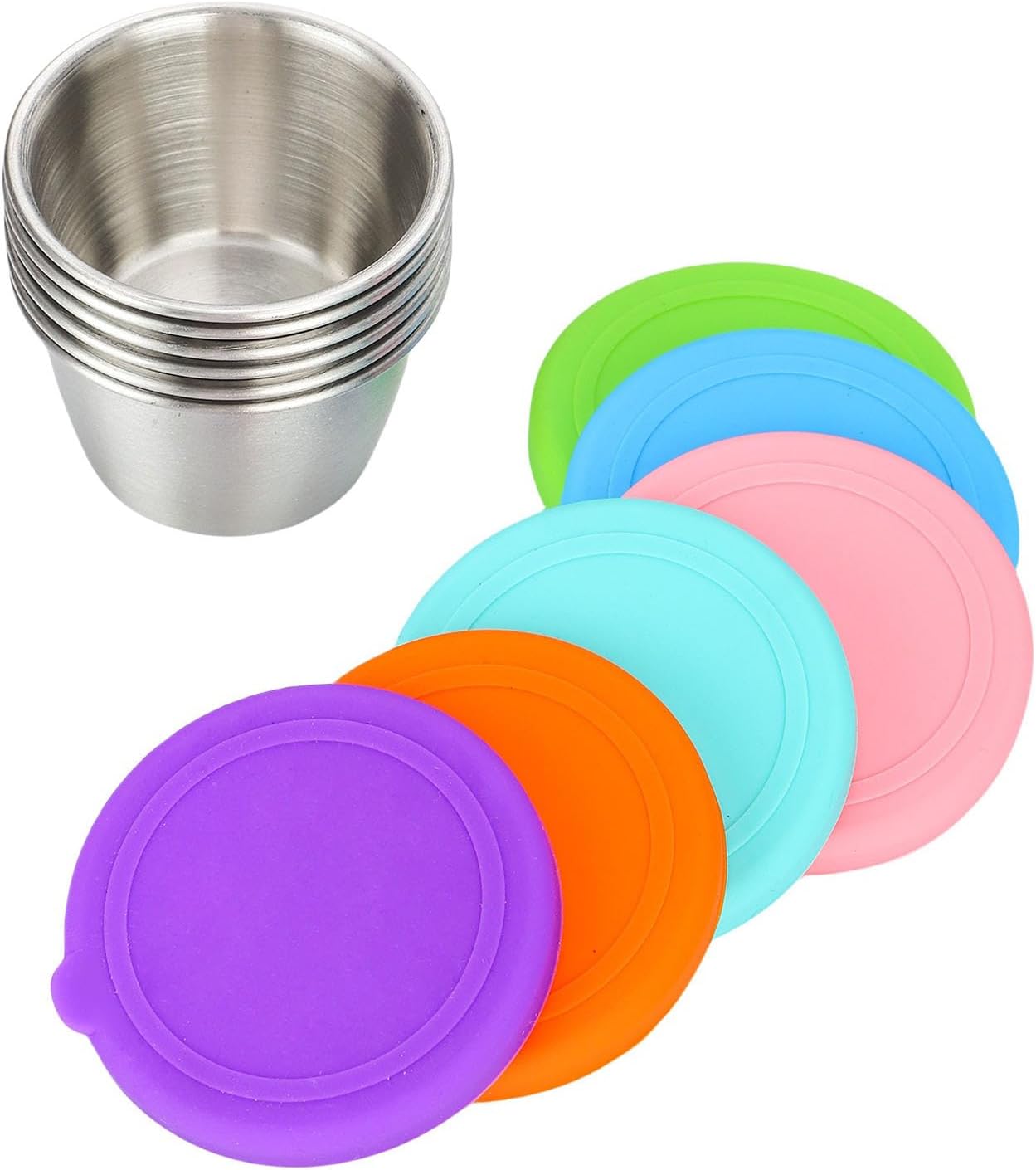 Amazon.com: AiFunT 1.4Oz mini Stainless Steel Condiment Containers With ...