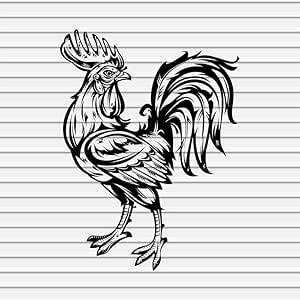 Amazon.com: Chicken Vinyl Decals Stickers for Walls Car Window Laptop ...