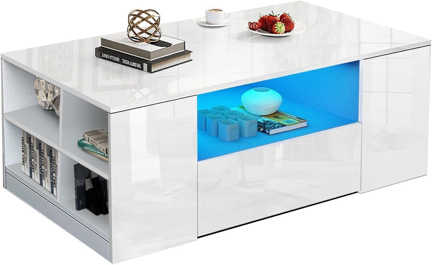 Scotrade New Elegent LED Infinity Coffee Table - White & Black ...