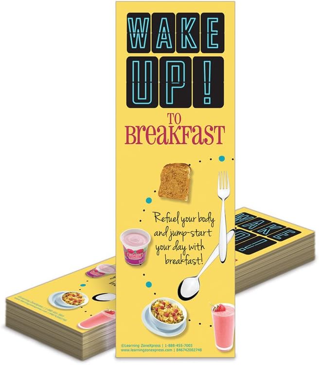Amazon.com : 100 School Nutrition Bookmarks for Kids | Breakfast ...