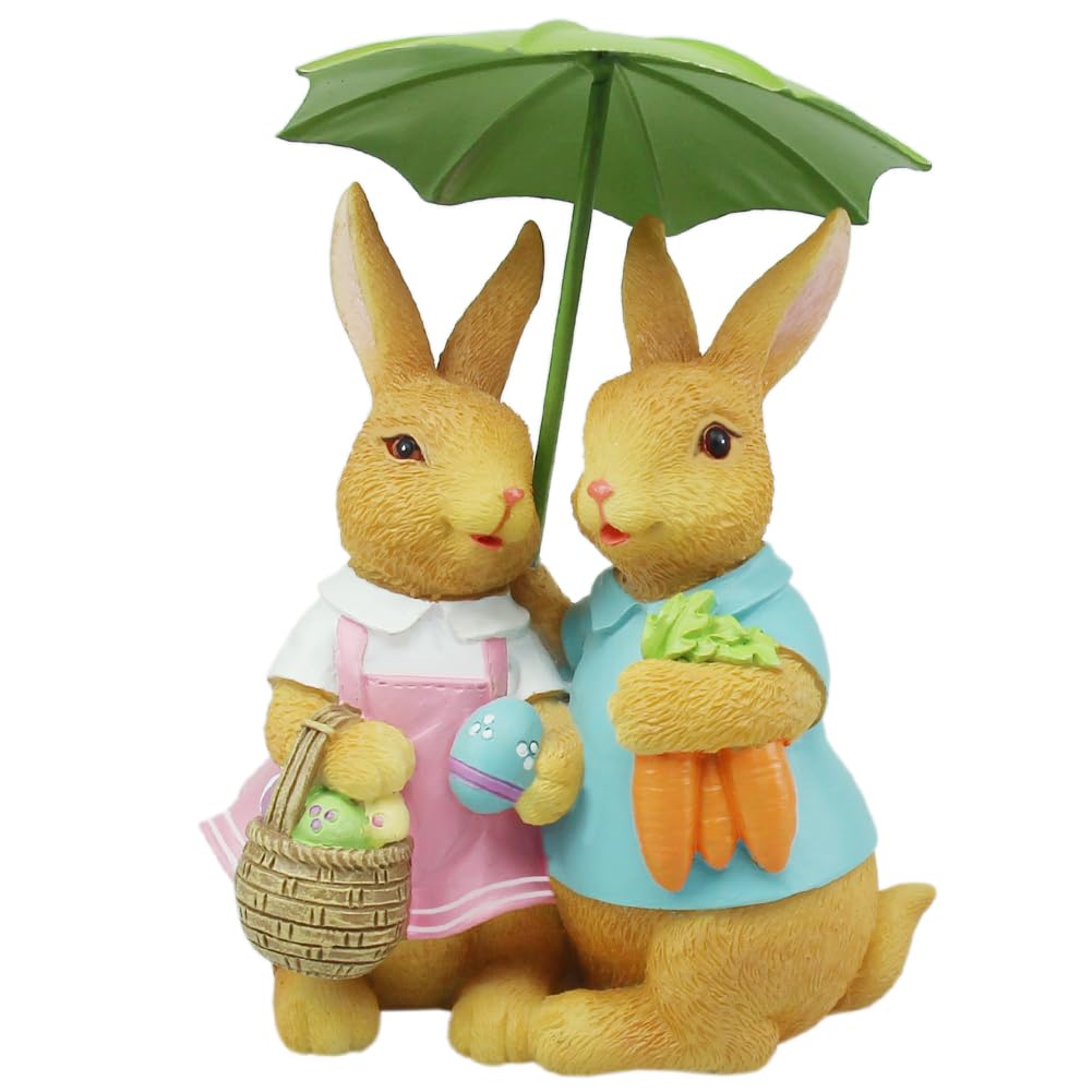 NIWUSUO Easter Bunny Figurine Decorations/Easter Spring Garden Rabbit ...