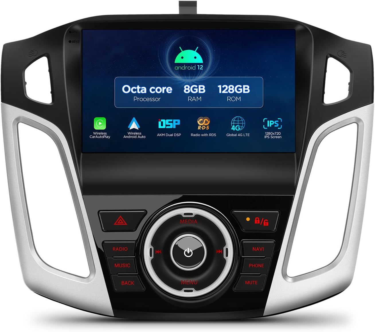 Amazon.com: XTRONS Car Stereo for Ford Focus 2012-2017, Android 12 Octa ...