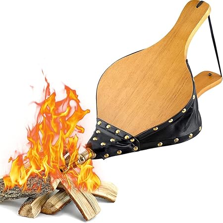 Amazon.com: Rocky Mountain Goods Fire Bellows - Oak Wood - Loop for ...