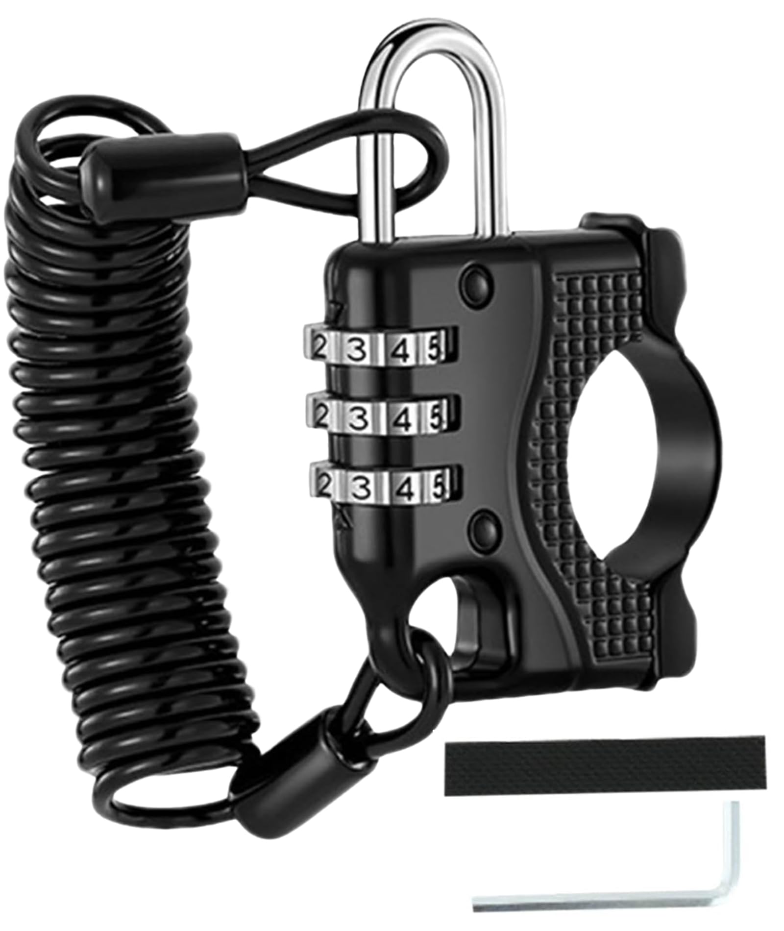 Helmet Lock for Mens Bike, Cycle Locks for Bicycle with 3.3ft Coiled ...