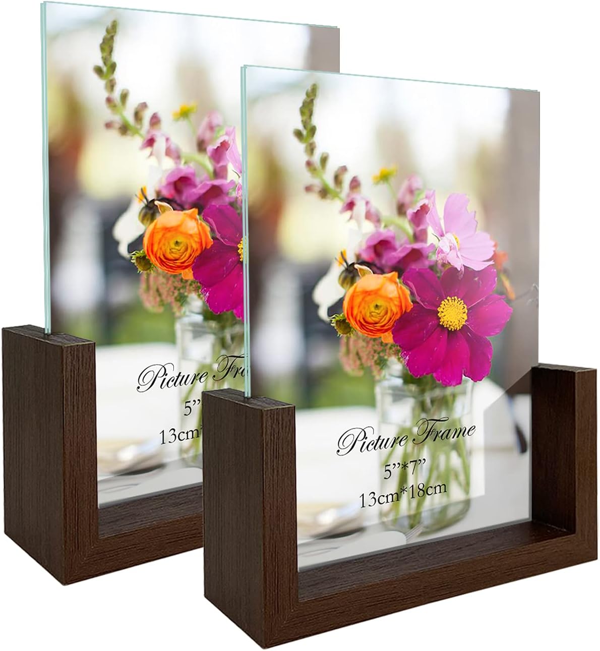 Amazon.com - RLAVBL 5x7 Picture Frame Set of 2, Rustic Glass Photo ...