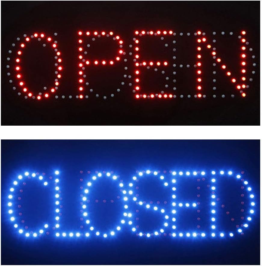 Amazon.com : LED Open Closed Sign for Business, Super Bright LED Open ...