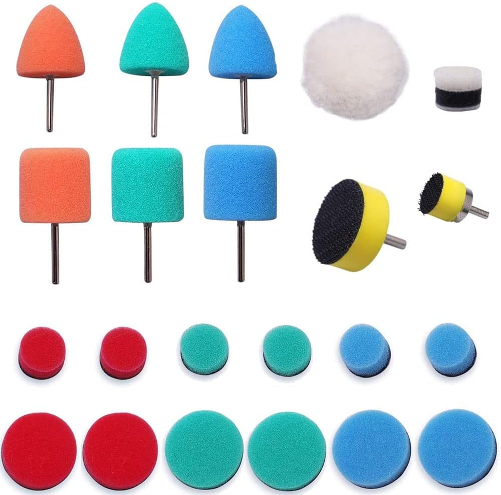 Amazon.com: SPTA Mini Buffing Polishing Pads, 15Pcs Car Detail Mini ...