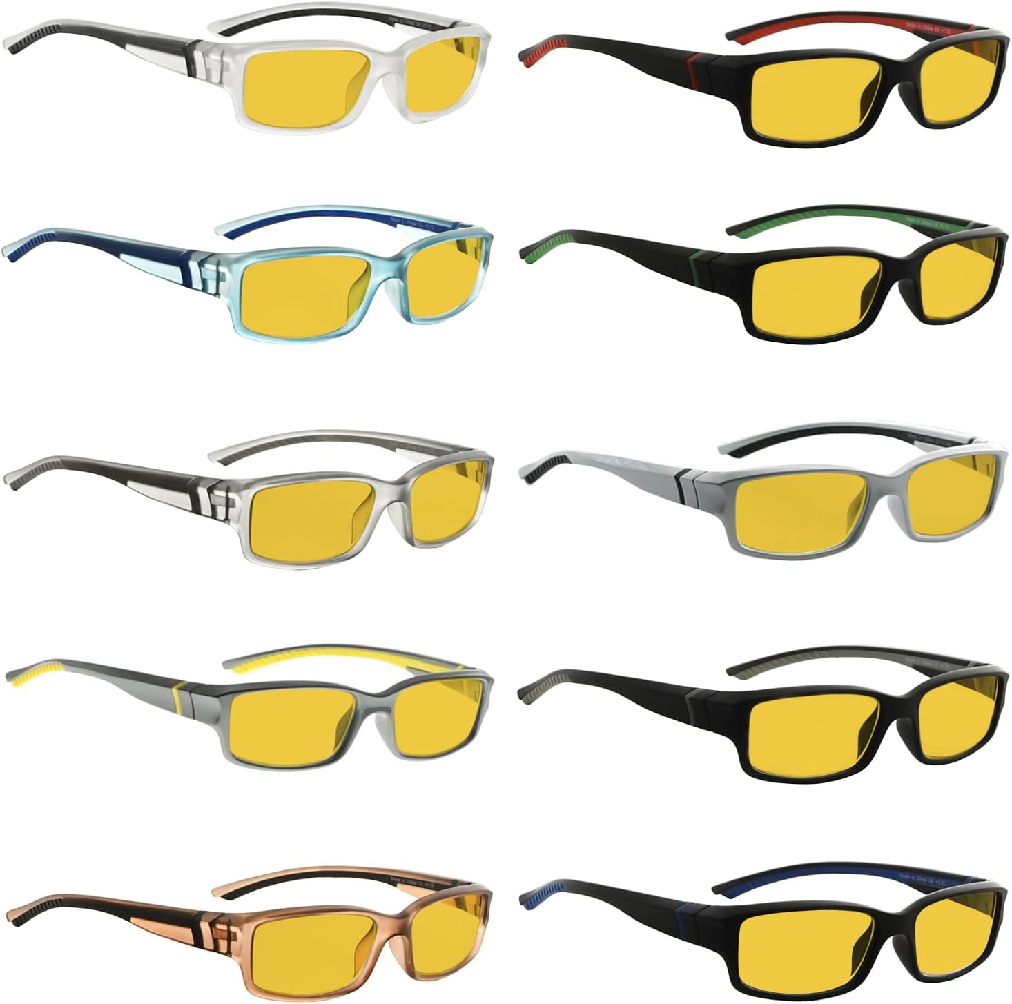 Amazon.com: Eyekepper 10 Pack Blue Light Blocking Reading Glasses Amber ...