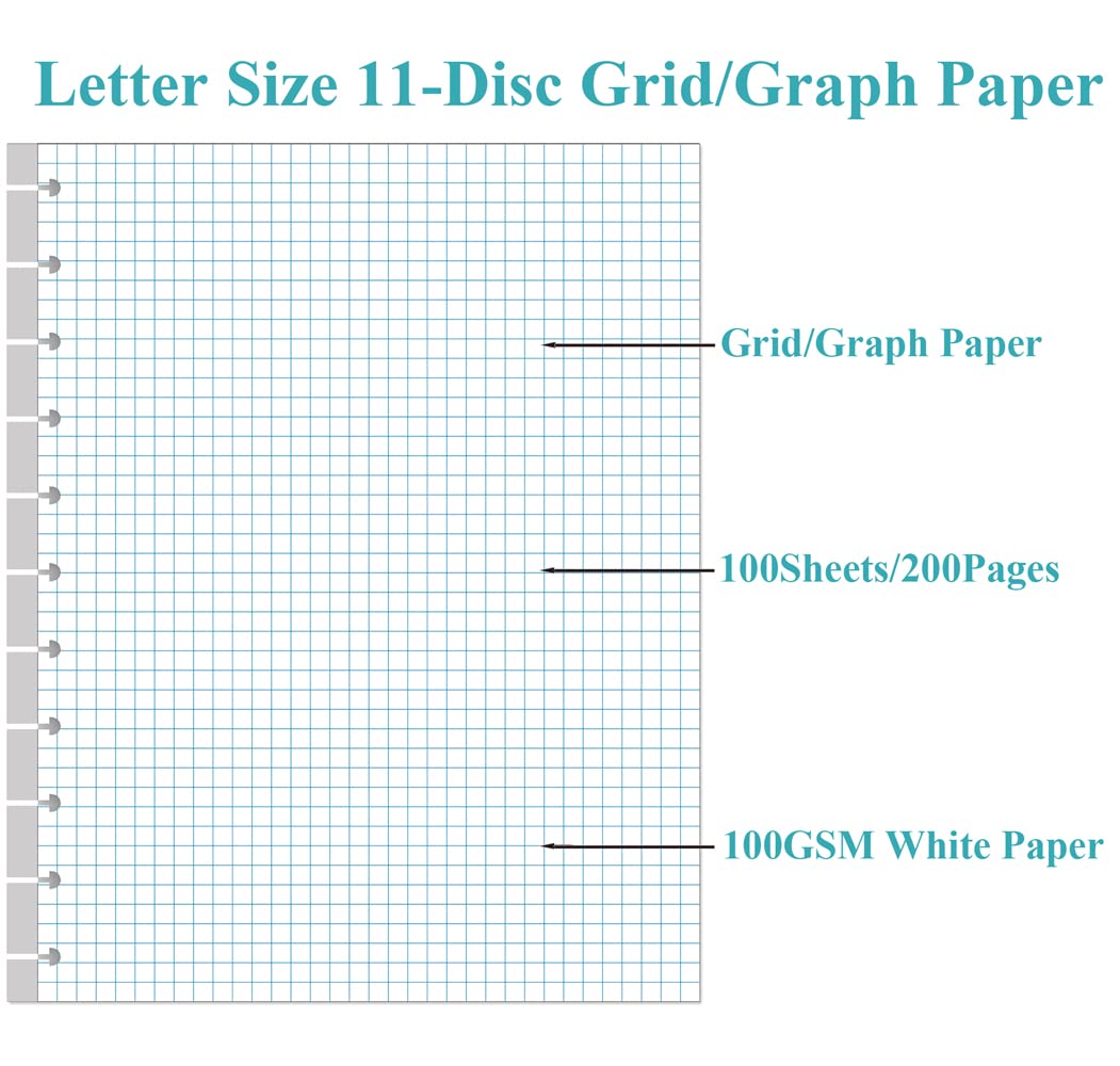 Snapklik.com : A4 TUL Discbound Grid Filler Paper, 11 Disc Hole Punched ...