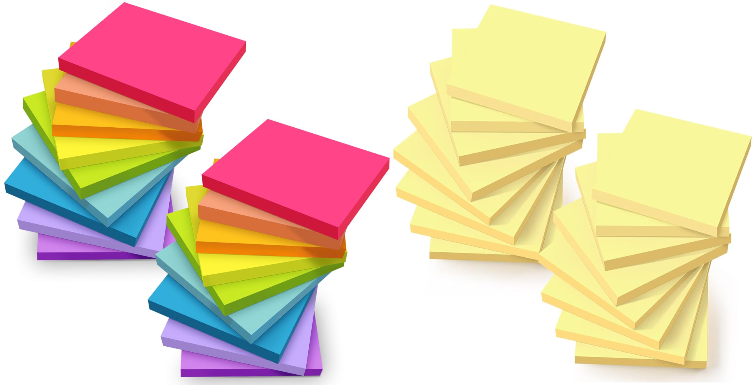 Amazon.com : 18 Pads Sticky Notes 3x3 and 3x3 in Canary Yellow Sticky ...
