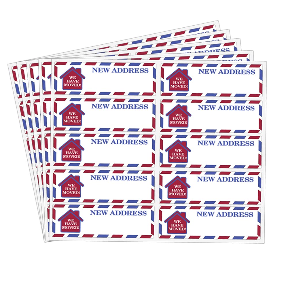 Amazon.com : We've Moved Envelope Seals Moving Announcement Labels 3X1 ...