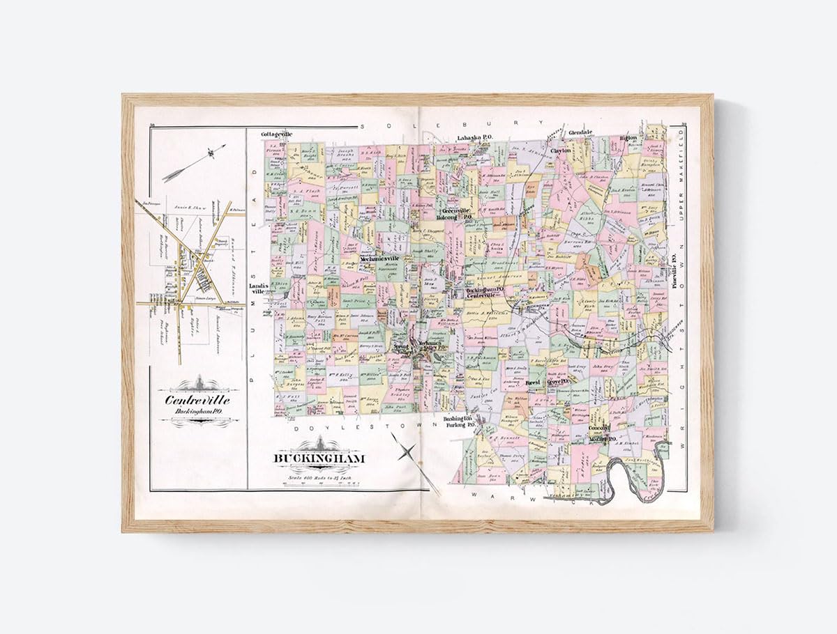 Bucks County Historical Map Combination Atlas Map Of Bucks County,