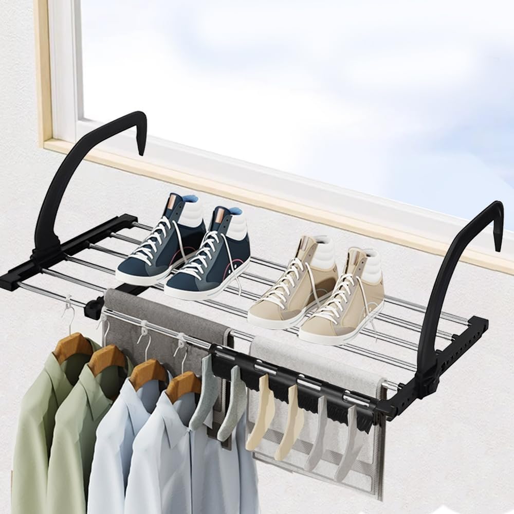 CYNNXIA Radiator Clothes Airer Extendable Clothes Drying Rack Radiator ...