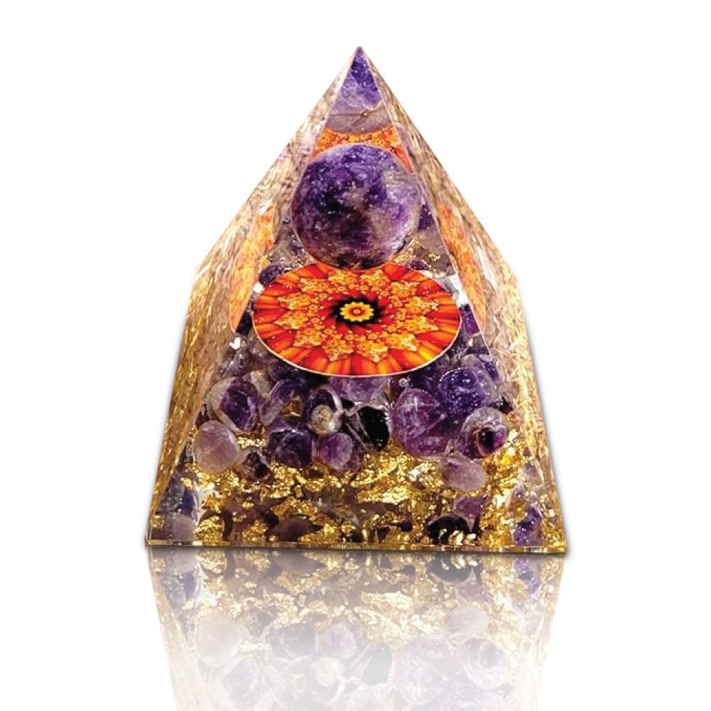 Amazon.com: Orgone Pyramid Healing Crystal for Good Luck Positive Power ...