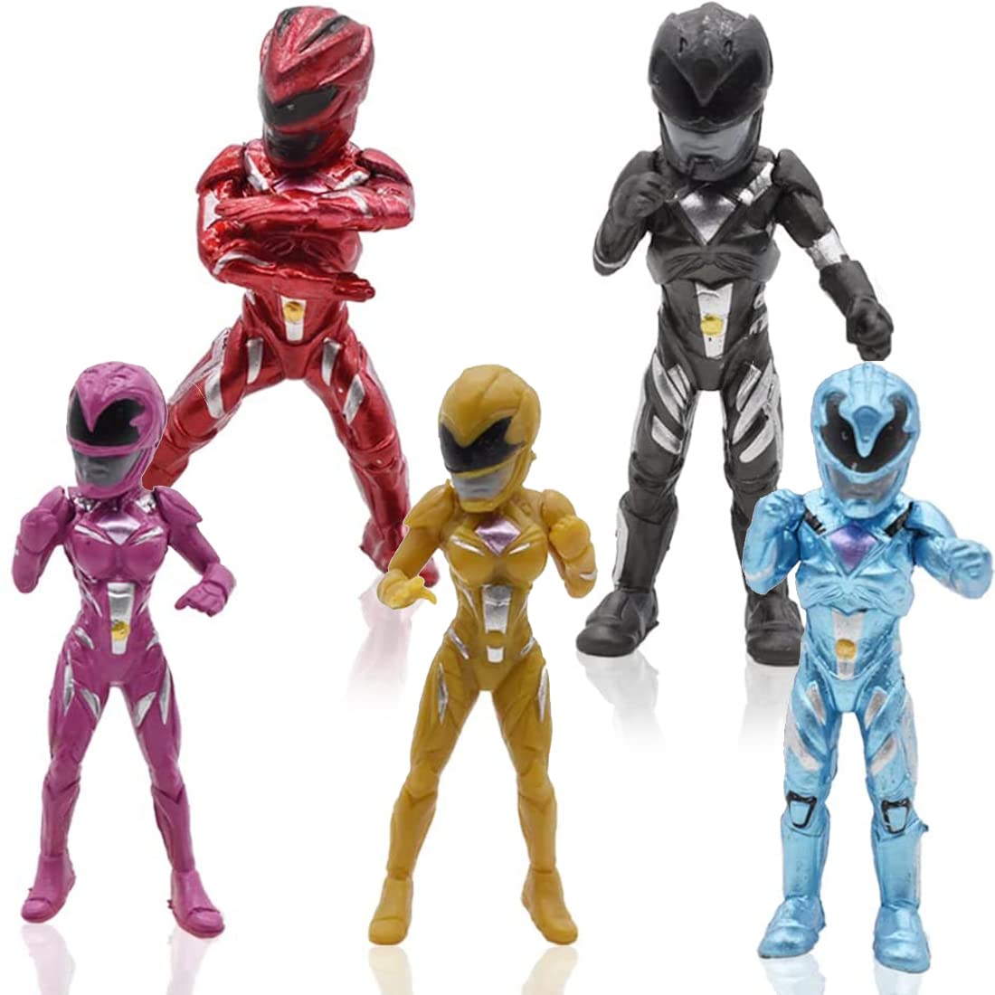 Buy Power Rangers Doll - simyron 5 pcs Power Rangers STAND UP Paper ...
