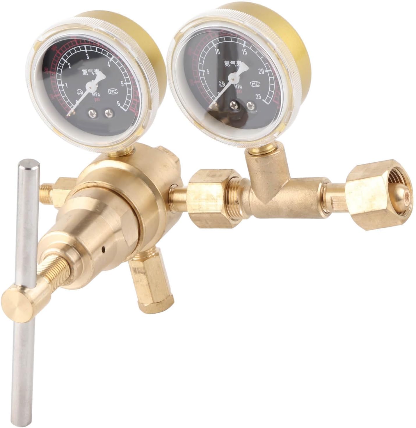 Amazon | 窒素圧力調整器厳密な真鍮材料製 60kg 窒素圧力ゲージ調整バルブ付 厚い螺旋作動機構,低圧 4MPa, 入力 0.4MPa 適⽤ 圧力最大許容 15MPa, 産業⽤途⽣産⽤ ...